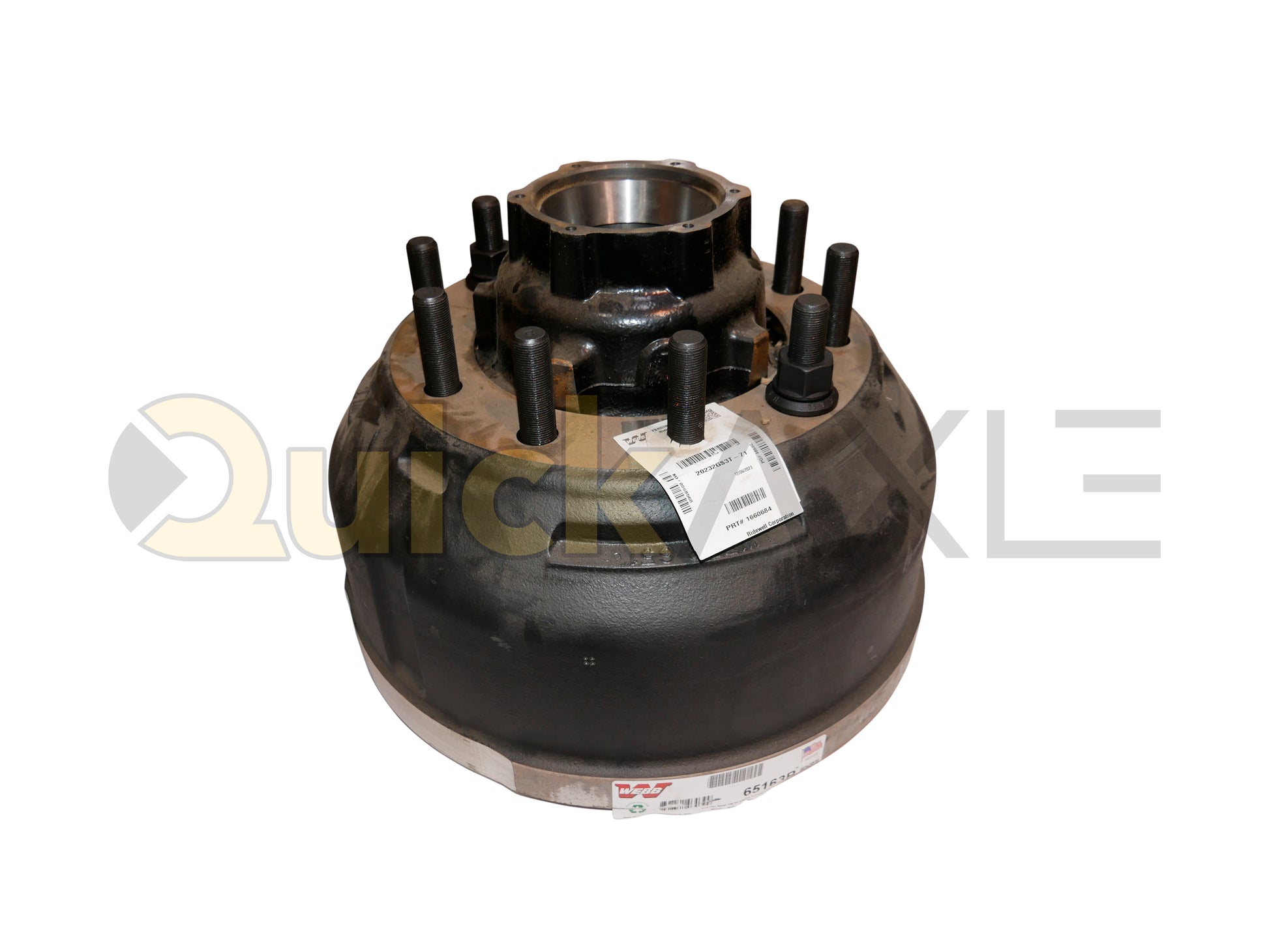 Hub and Drum, Webb Hub Pilot, Cast Iron, 16.5"x5.0" - 1660684 – QuickAxle