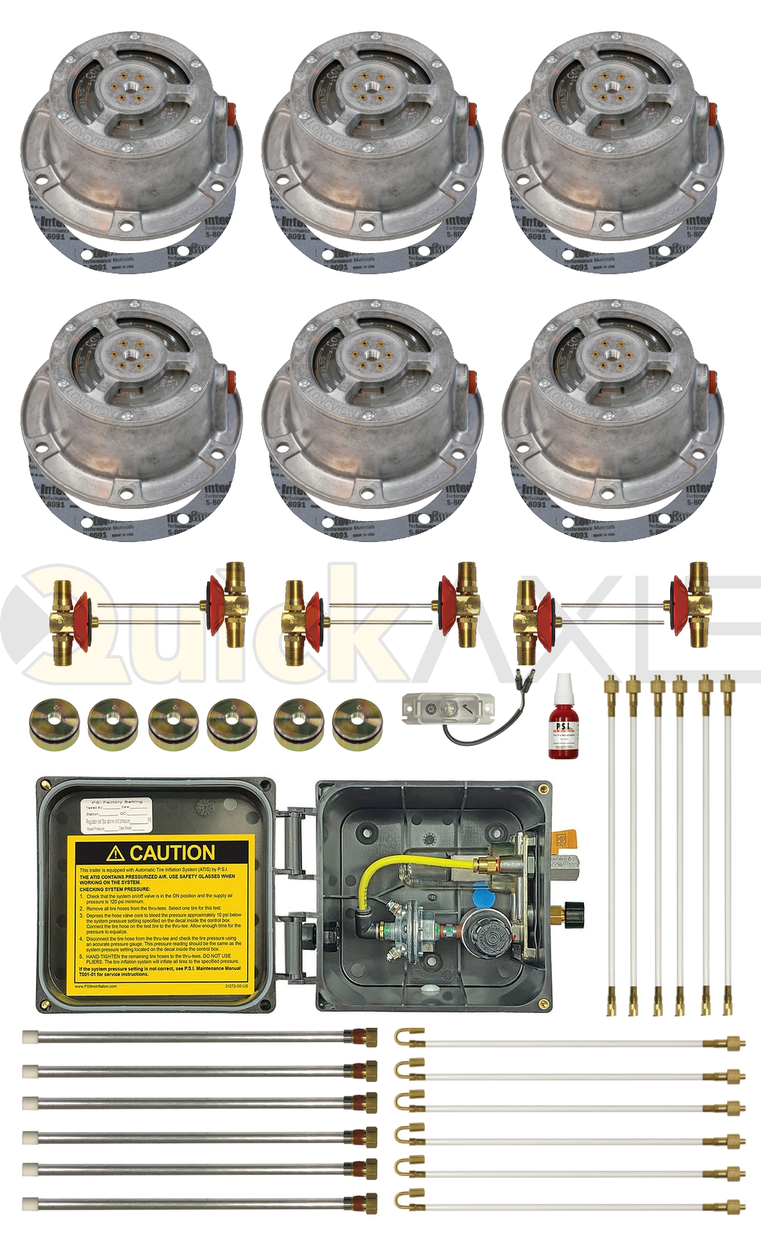 Tire Inflation Kit, Tri-Axle, 100 PSI, 22.5 Dual Wheels - 6150014 ...