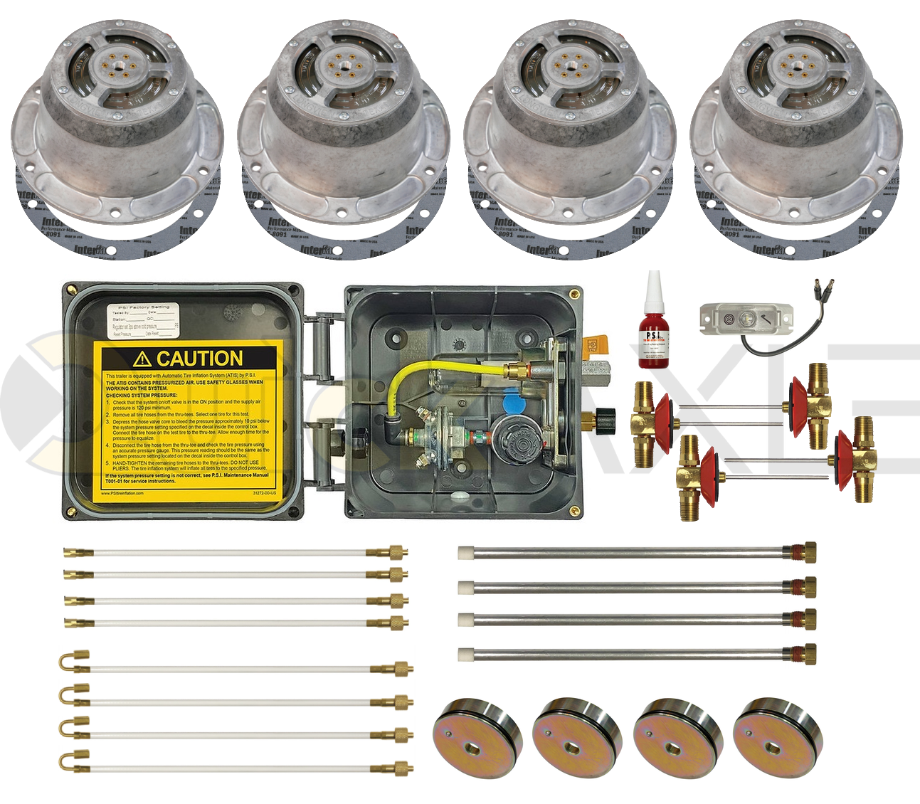 Trailer Tire Inflation Kit for Tandem Axle 100 PSI 22.5" Dual - 6150047 ...