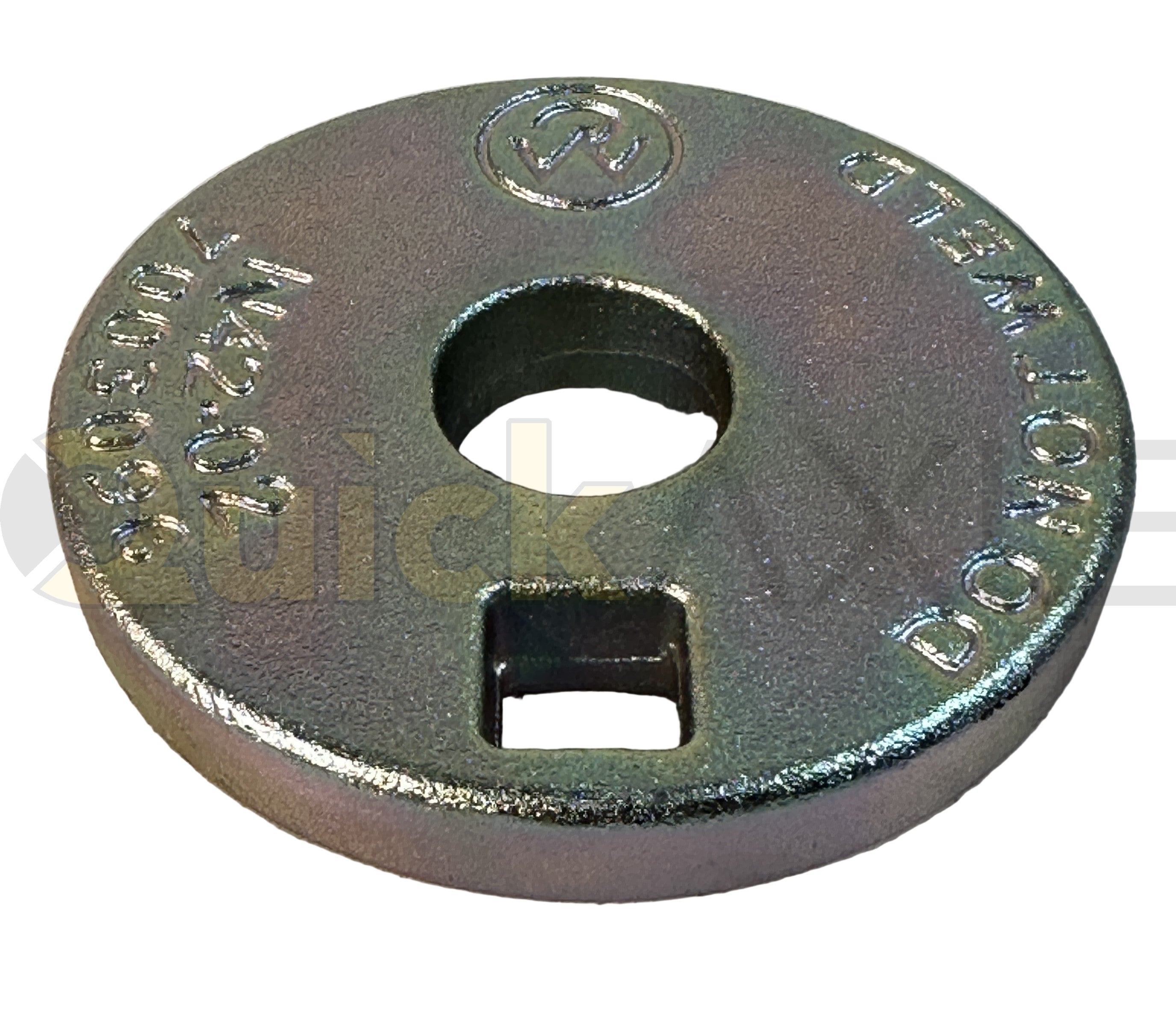 Adjuster Plate, 3.63" OD, Slotted, Yellow Zinc - 7003096 – QuickAxle